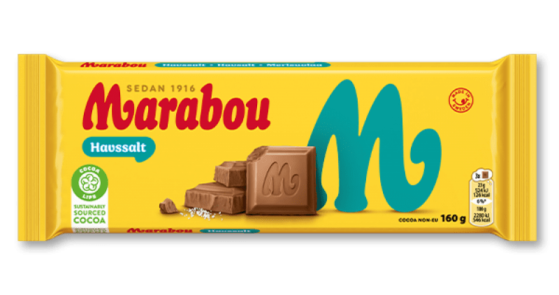 Marabou Havssalt 160 gramme - Chocolat et biscuits